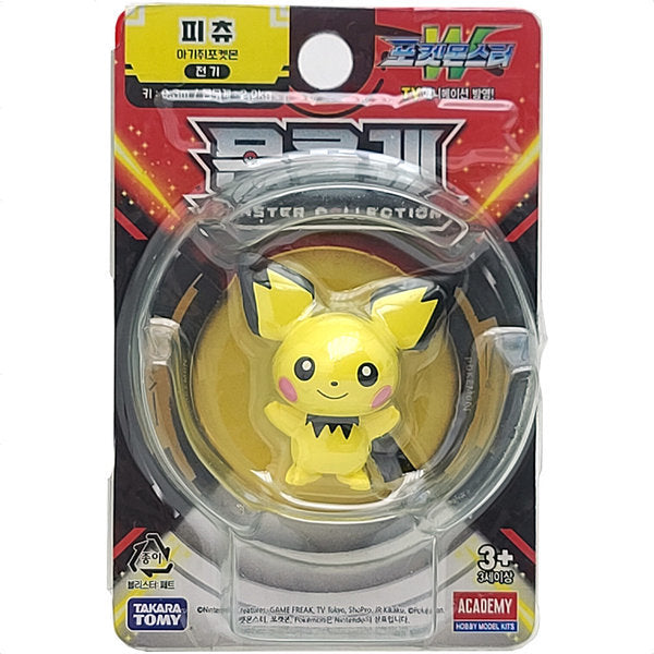 Pokemon PICHU Moncolle Mini Figure Academy Takara tomy Korean Toys ...
