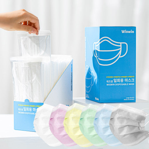 Wiswin KFAD Premium Colour Dental Mask 50ea Made in Korea (6 colour ...