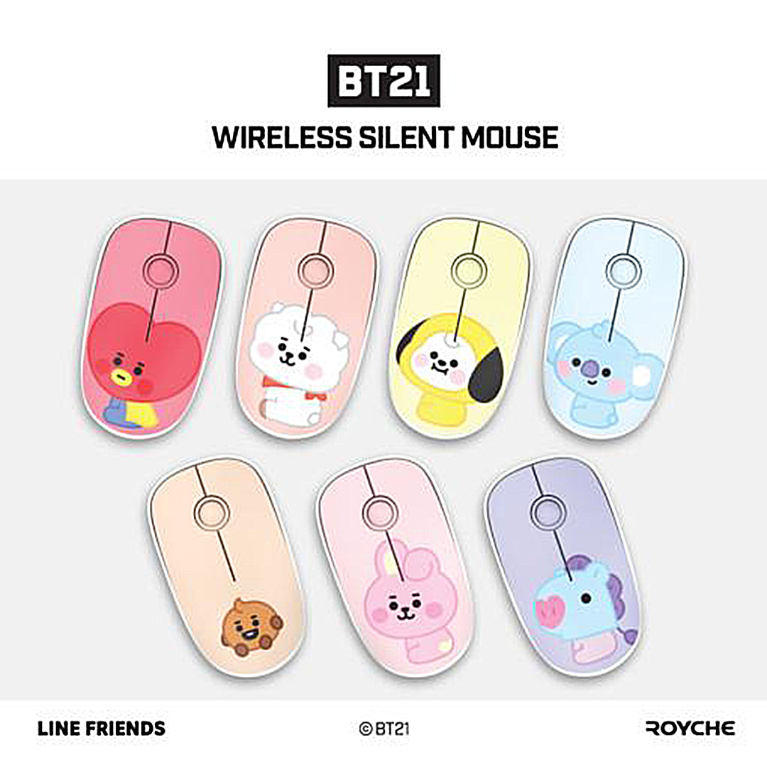 BT21 Linefriends Baby Wireless Silent Mouse RJ | KPOP, KDRAMA, HANDMADE ...