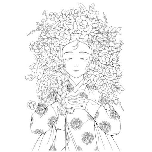 korean hanbok coloring pages